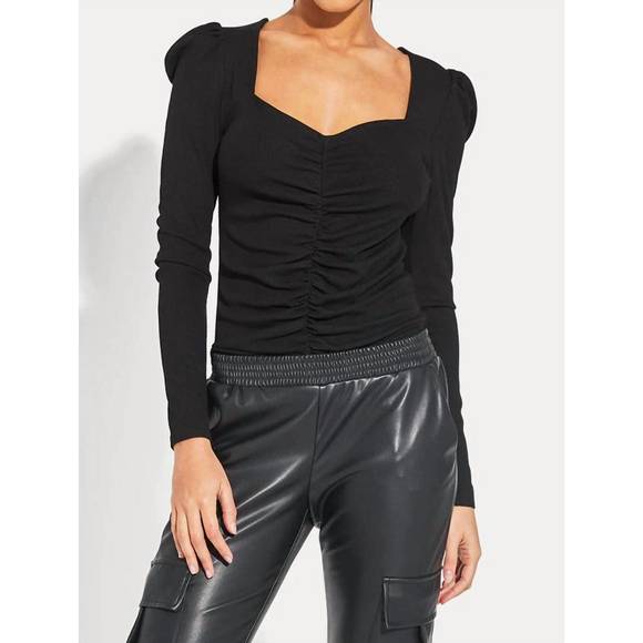 Generation Love | Tops | New Generation Love Heart Neck Top In Black ...